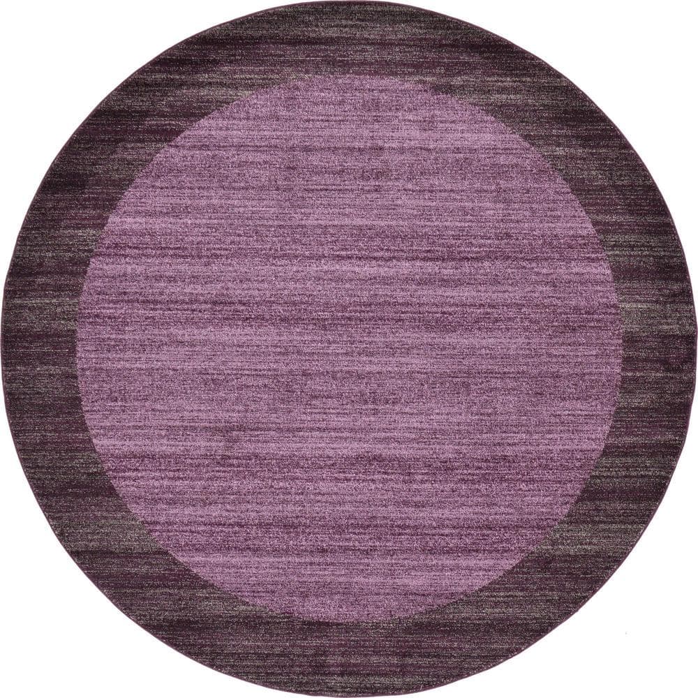 Unique Loom Del Mar Abigail Violet 8' 0 x 8' 0 Round Rug 3132116 - The ...