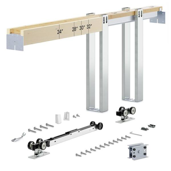 SOCBAZZAR 24 in. to 36 in. x 80 in. Universal Aluminum Pocket Door ...