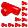 Formufit 1/2 in. Furniture Grade PVC Tee in Red (10-Pack) F012TEE-RD-10 ...