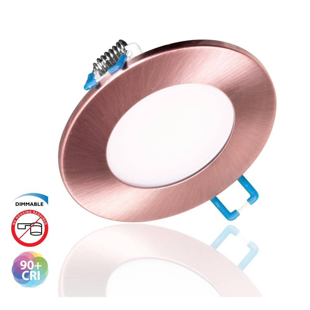 NICOR DLE Series 3 in. 4000K Aged Copper Integrated LED Recessed ...