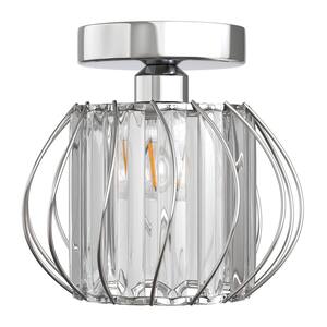 YANSUN 7 in. 1-Light Modern Crystal Semi Flush Mount Ceiling Light，Gold ...
