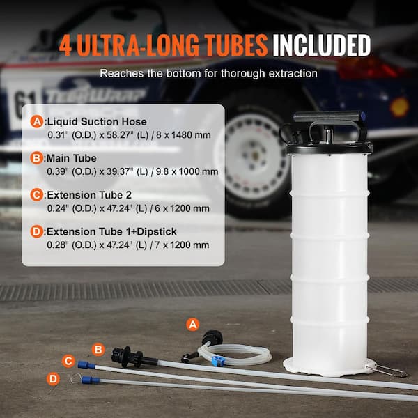 SKYSHALO Fluid Extractor, 1.74 gal. (6.5 Liters), Manual Hand-Operated ...