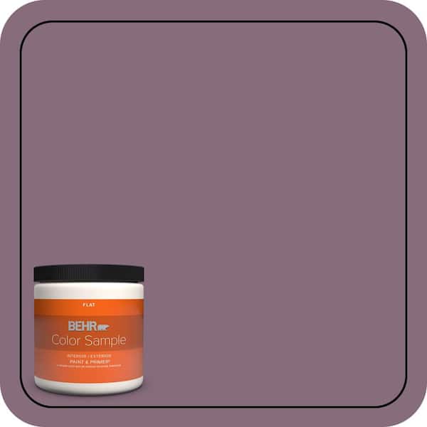 BEHR PREMIUM PLUS 8 oz. #S110-6 Plum Royale Flat Interior/Exterior ...