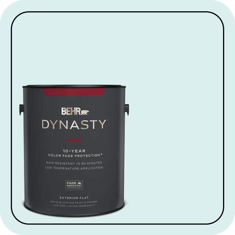 BEHR DYNASTY 1 gal. #520C-1 Spring Rain Flat Exterior Stain-Blocking ...