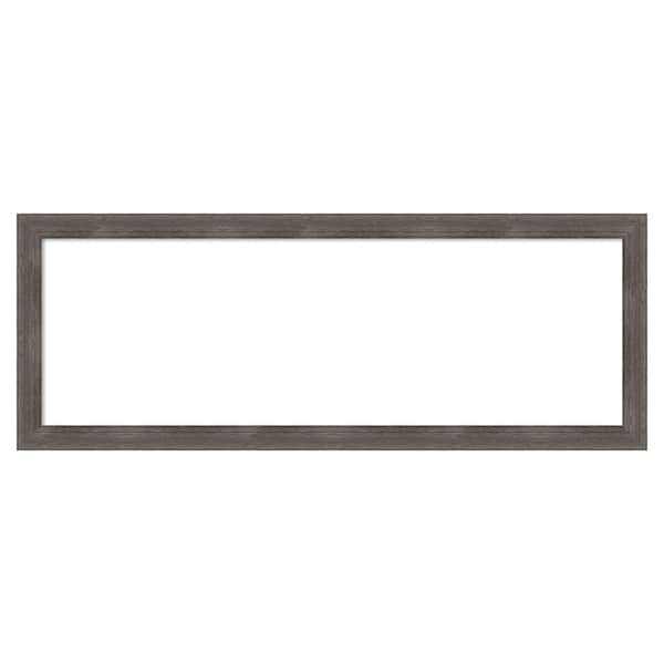 Amanti Art Pinstripe Lead Grey 39 in. x 15 in. Wood Framed Dry Erase ...