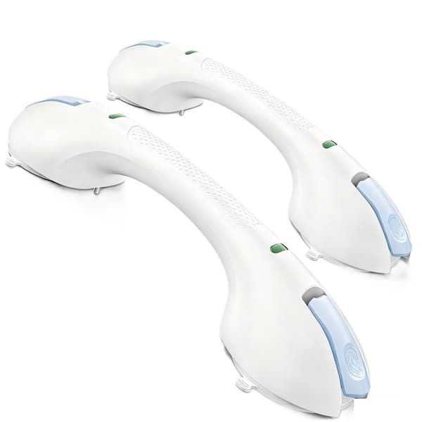Numhew 2-Pack 17.5 in. Suction Grab Bars for Bathtubs and Showers with ...