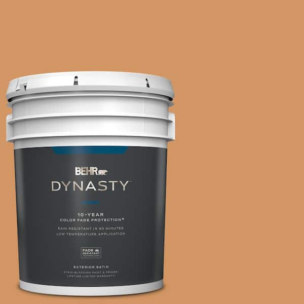 BEHR DYNASTY 5 gal. #280D-5 Glazed Pecan Satin Enamel Exterior Stain ...