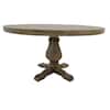 54 in. Wide Natural Wood Farmhouse style Round Dining Table DTR - The ...