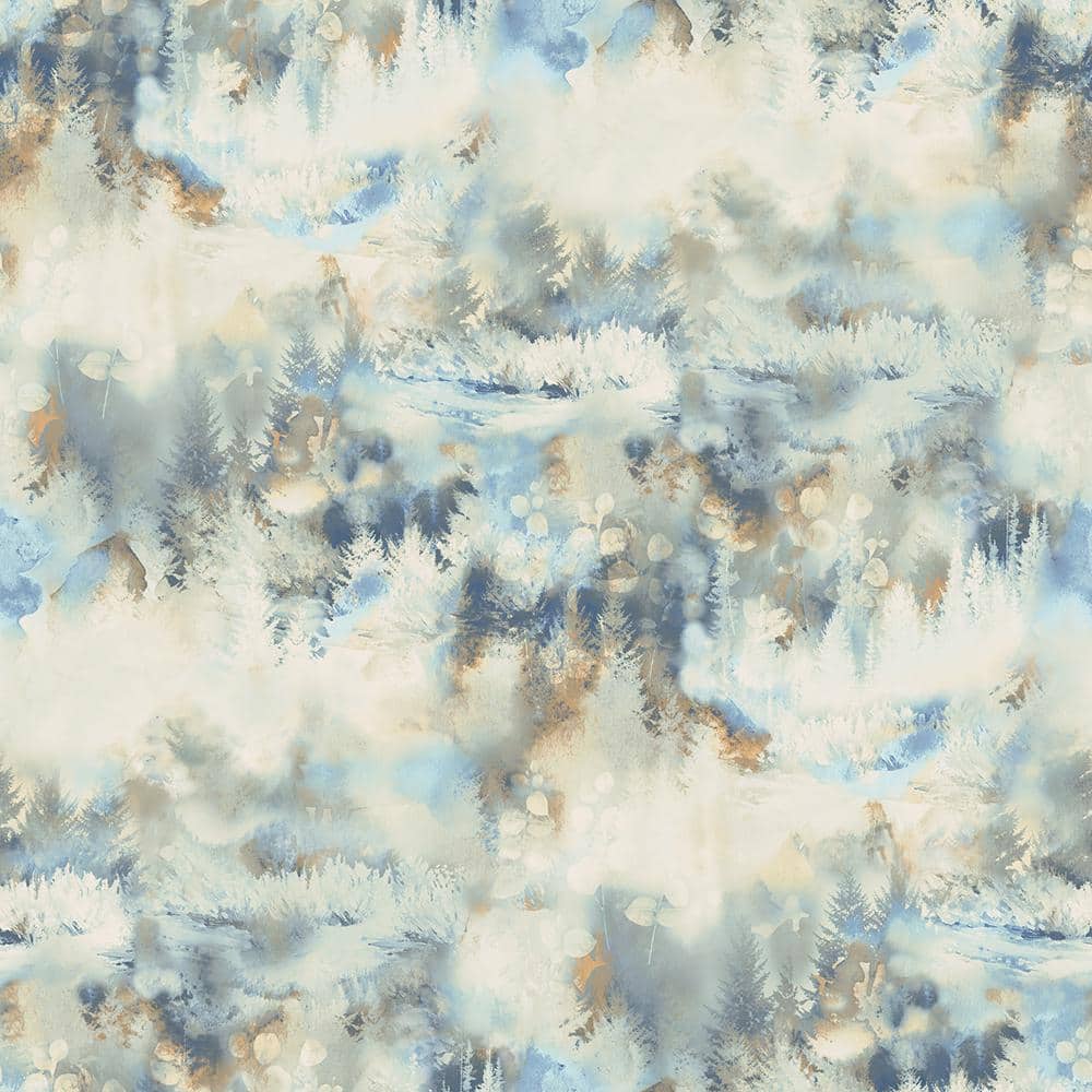 Chesapeake Tamarack Blue Forest Paper Strippable Roll (Covers 56.4 sq ...