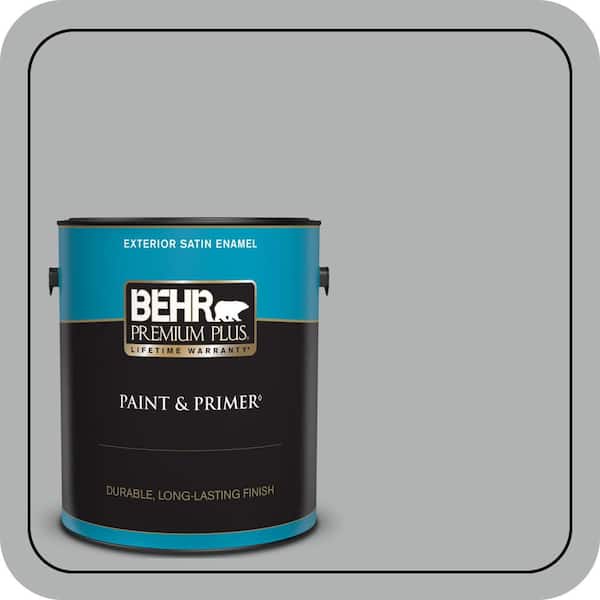 BEHR PREMIUM PLUS 1 gal. #PPU26-08 Silverstone Satin Enamel Exterior ...
