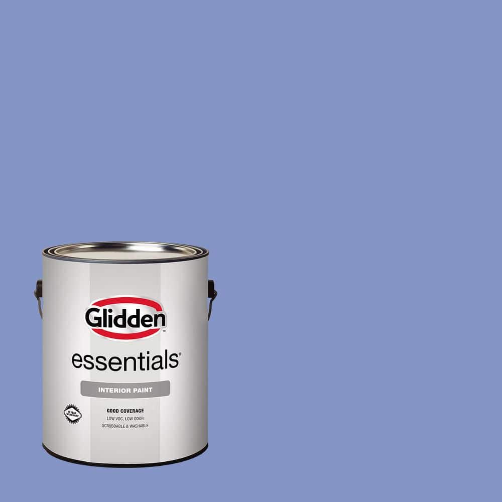 Glidden Essentials 1 gal. Blue Hyacinth PPG1245-5 Flat Interior Paint ...