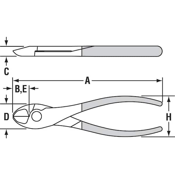 Diagonal Cutting Pliers Drawing