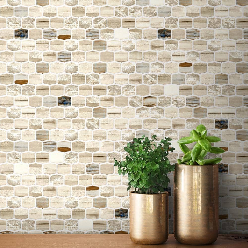 Buy Seaside Barcelona 9.84 in. x 12.13 in. Lantern Glass Mesh-Mounted ...