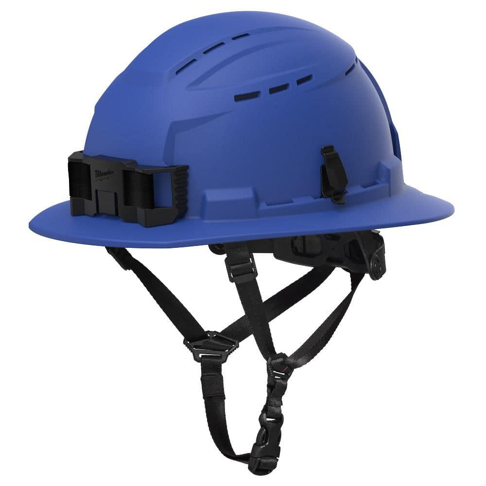 Milwaukee BOLT Blue Type 2 Class C Full Brim Vented Safety Helmet 48-73 ...