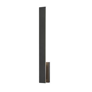 Stylet 36 in. Black Outdoor Hardwired Shaded Wall Sconce with ...