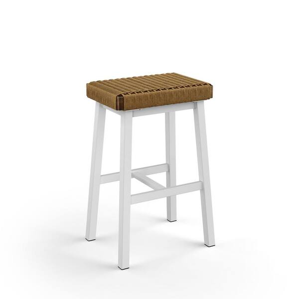 Amisco Miranda 26 in. Danish Cord / White Metal Counter Stool 44536 ...
