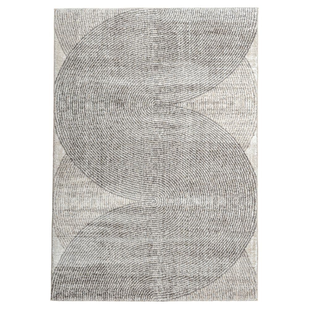 Orian Rugs Cloud 19 Vinyl Tracks 7 ft. 10 in. x 10 ft. Natural Area Rug ...