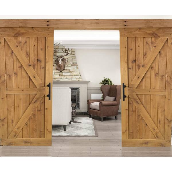 LUBANN 72 in. x 84 in. Imparting Solid Core Clear Gloss Finished Alder ...