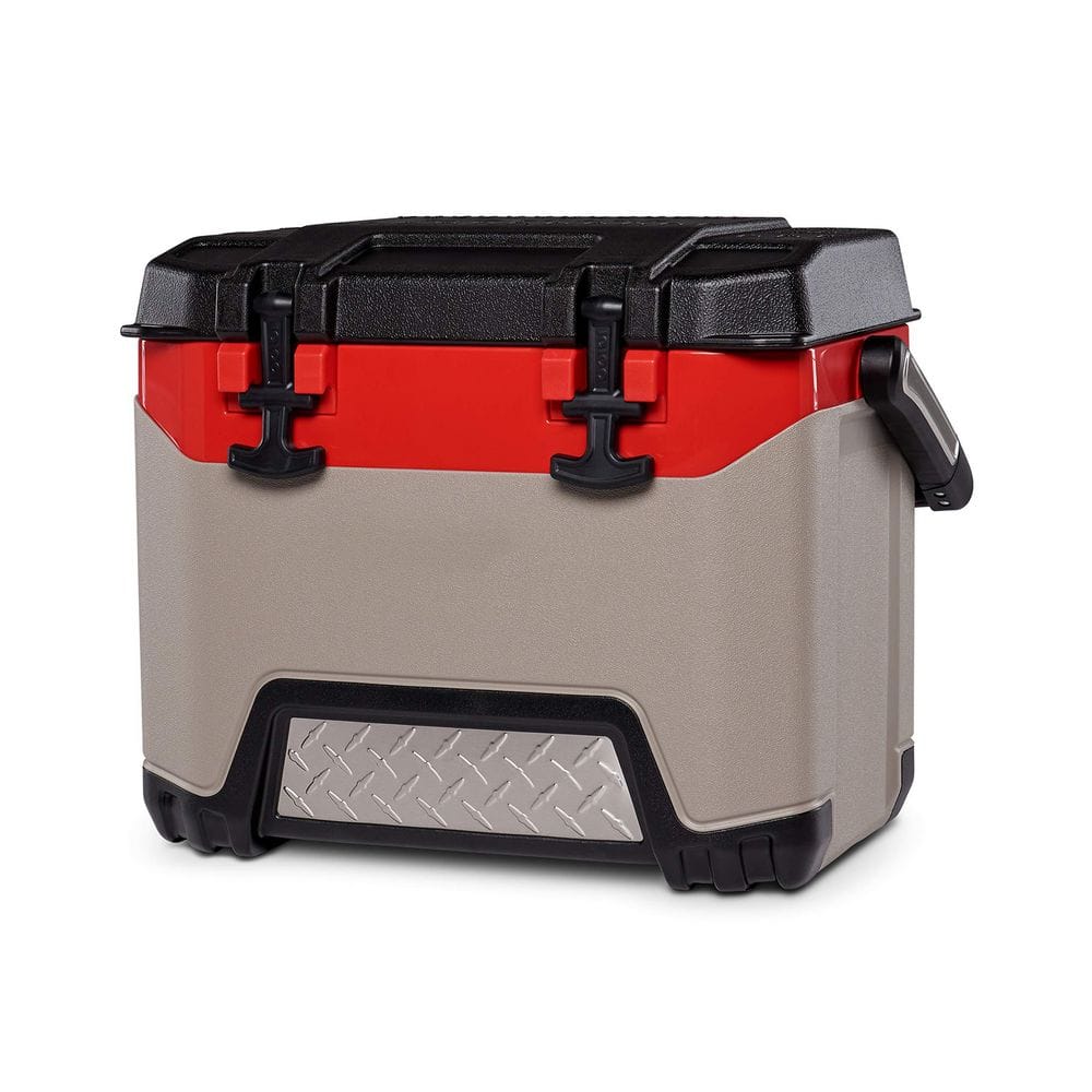 MOEPISY 25 qt. Coolers Beverage Jug Chest Hard Cooler Sandstone/Red 08B6GD13W - The Home Depot