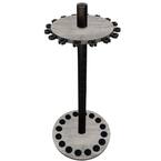 Rush Creek Creations Barn Wood Round 16-Rod Rack with Steel Post 38 ...