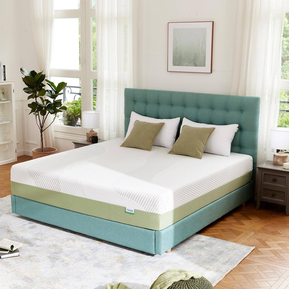 Novilla King Medium 10 in. Cool Gel Memory Foam Mattress, Breathable ...