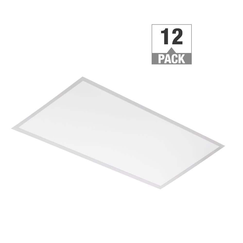 ETI LIGHTING 12-Pack 2 ft. x 4 ft. Backlit Selectable Lumens Wattage ...