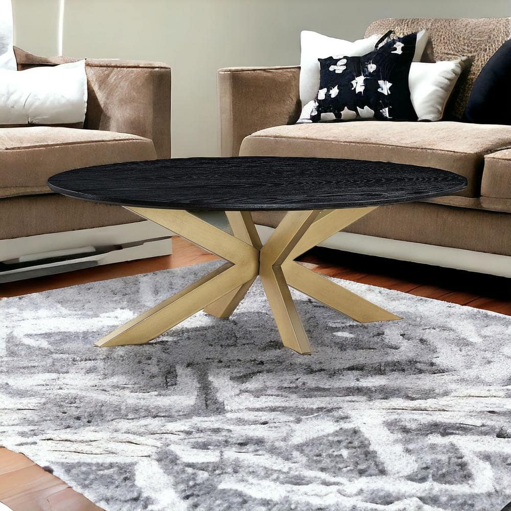 UPC 700517953300 - Mariana 24 in. Black Oval Wood Coffee Table ...
