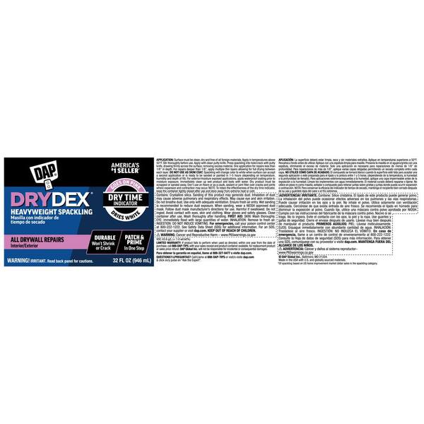 DAP DryDex 32 oz. Dry Time Indicator Spackling Paste 12327 - The Home Depot
