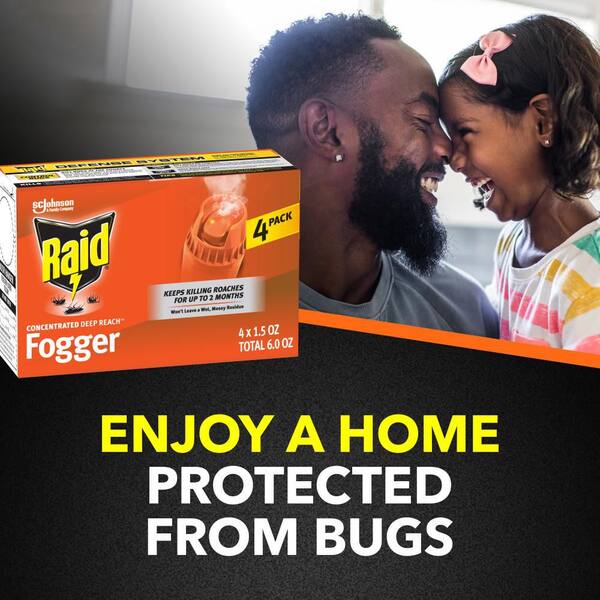 Raid 1.5 oz. Concentrated Deep Reach Fogger, 4 Cans 377975 - The Home Depot