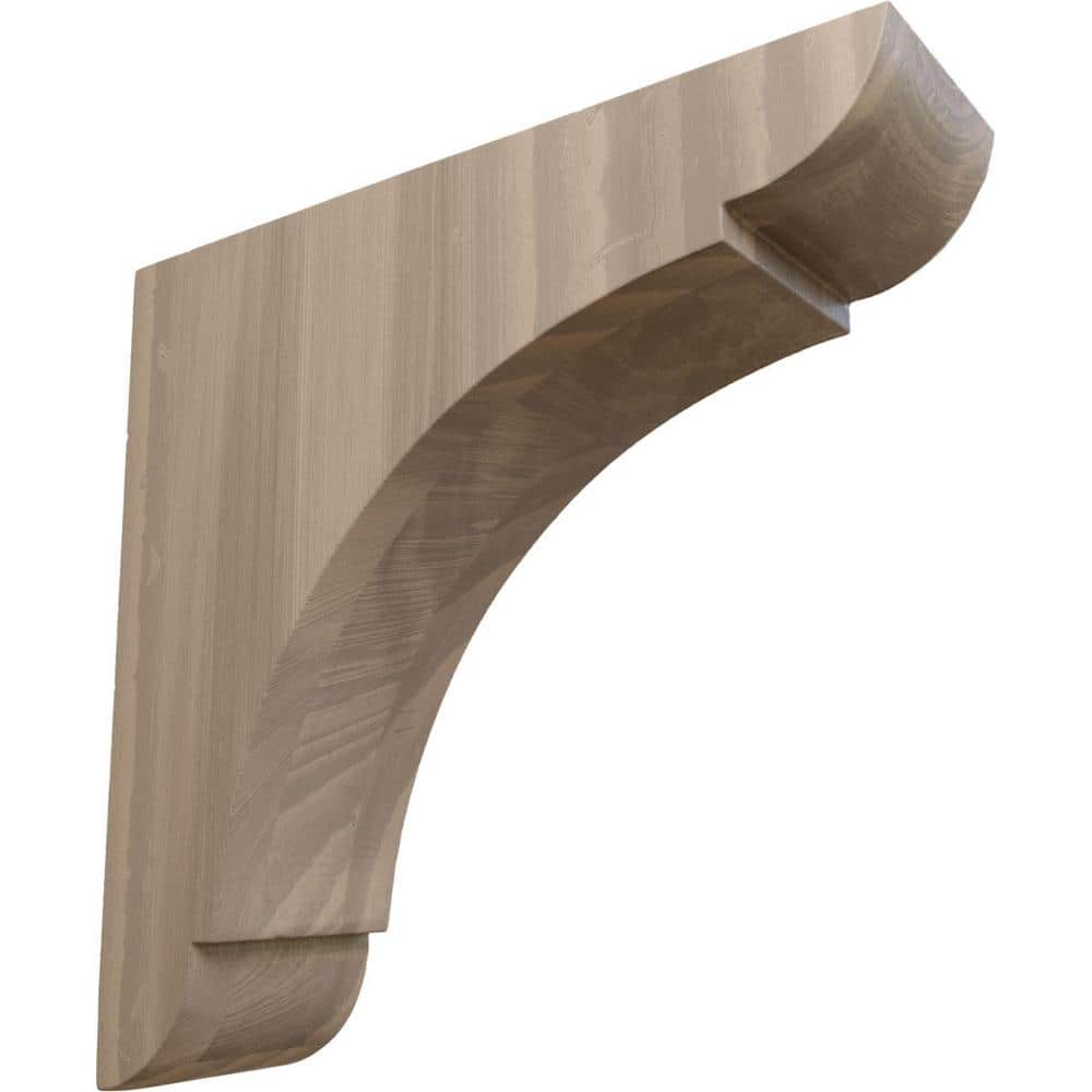 Ekena Millwork 1-3/4 in. x 6 in. x 6 in. Walnut Small Olympic Bracket ...