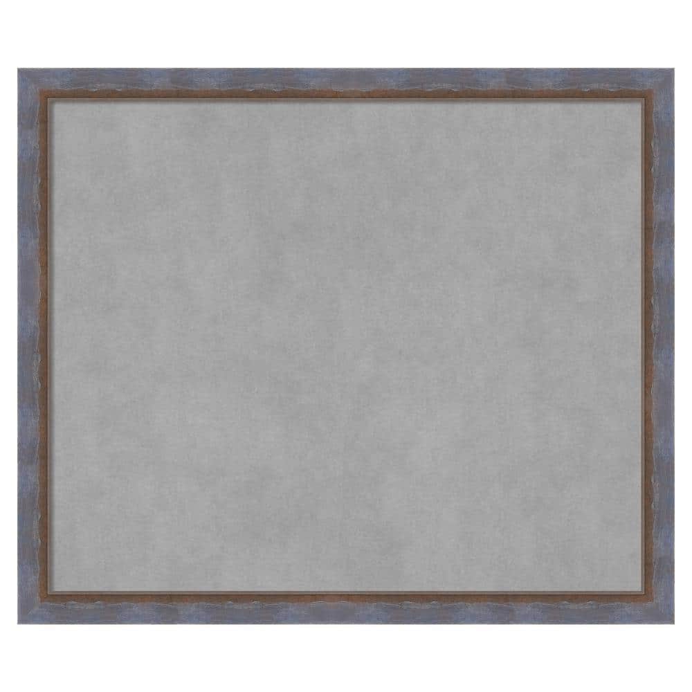 Amanti Art 2-Tone Blue Copper 26 in. x 22 in. Framed Magnetic Board ...