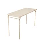 Cosco 18 in. Dark Blue Plastic Adjustable Height Folding Utility Table ...