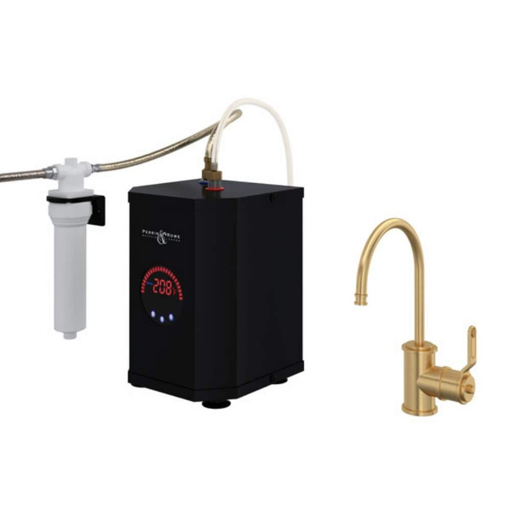 ROHL Armstrong Single Handle Beverage Faucet in Satin English Gold U ...