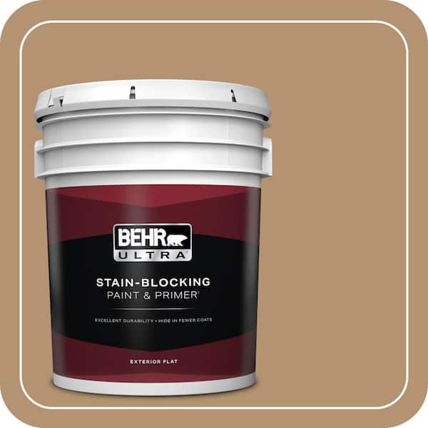 BEHR ULTRA 5 gal. #QE-30 Keystone Flat Exterior Paint & Primer 485305 ...