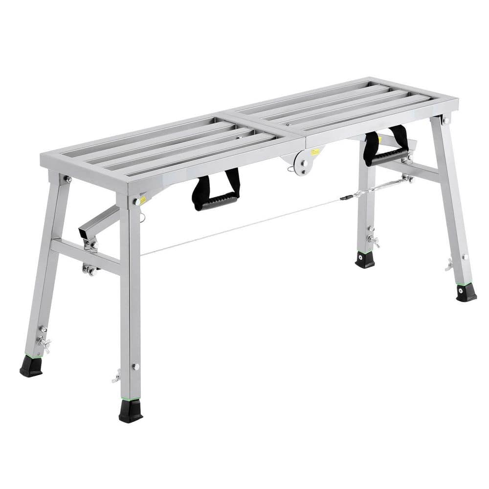 SKYSHALO Work Platform, 3.3 ft. 1.64 ft. H x 1.23 ft. W, Galvanized Steel, Heavy Work Platform ...