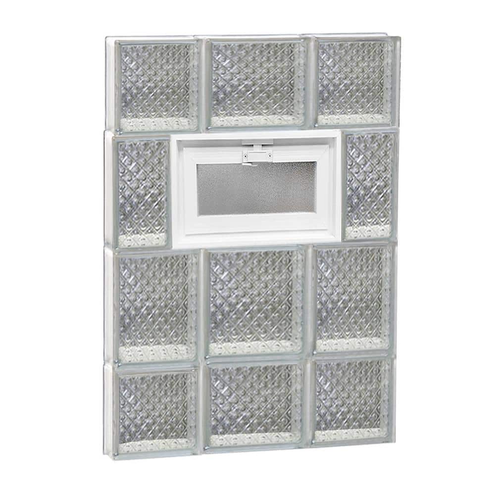 Clearly Secure 19.25 in. x 27 in. x 3.125 in. Frameless Diamond Pattern ...