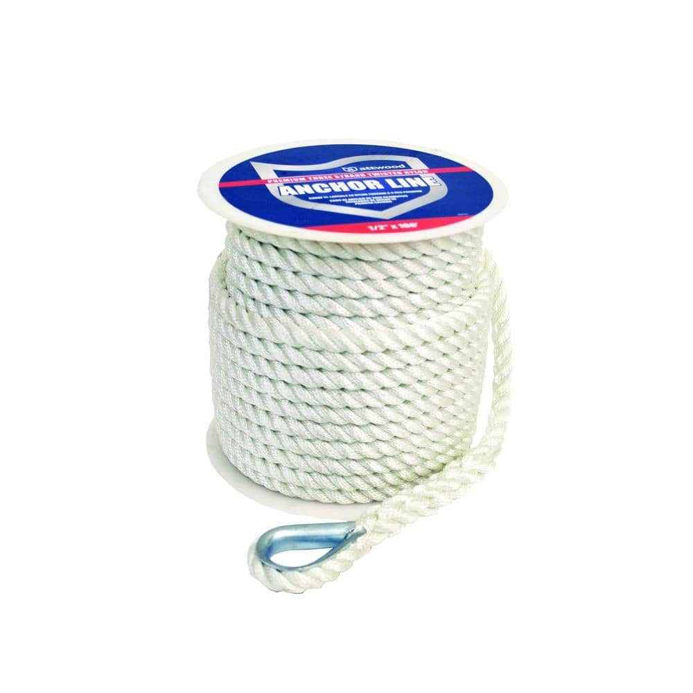 Attwood 150 ft. Twisted Anchor Line 11708-1 - The Home Depot