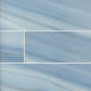 Jeffrey Court Orbit Blue 4 in. x 16 in. Linear Glossy Glass Wall Tile ...