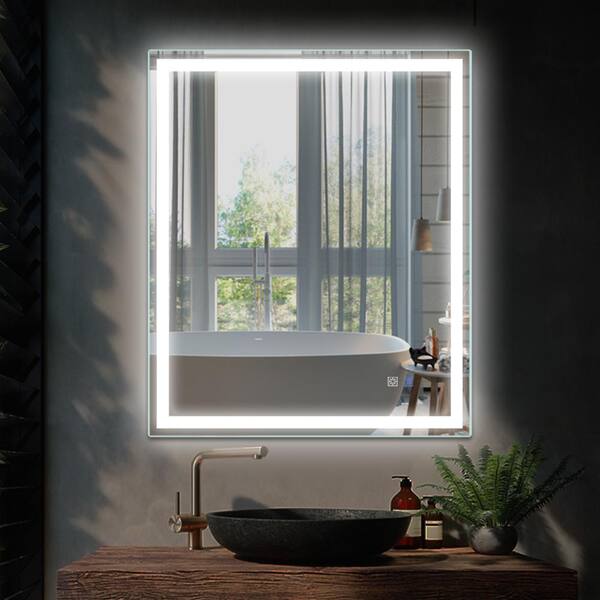 Lonni 24 in. W x 36 in. H Rectangular Frameless LED Light and Anti-Fog ...