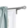 Zenna Home 48 in. Cafe Single Curtain Rod in Brushed Nickel with Cage ...