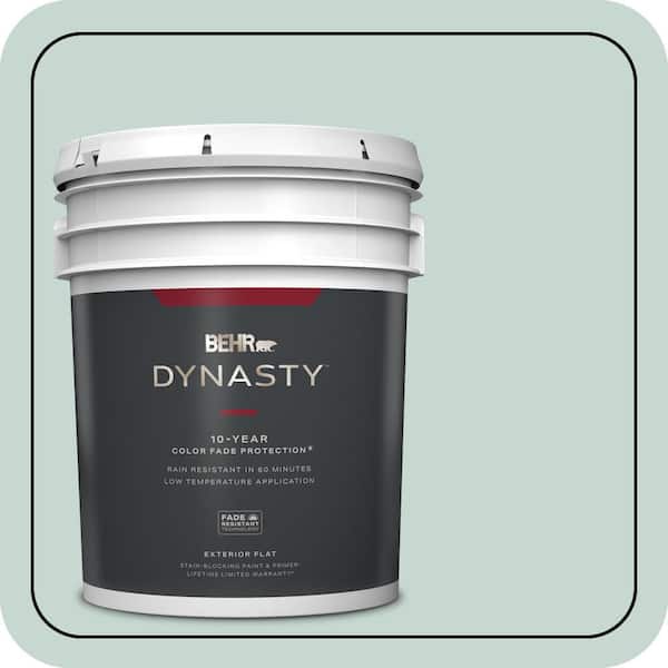 BEHR DYNASTY 5 gal. #480E-2 Tide Pools Flat Exterior Stain-Blocking ...