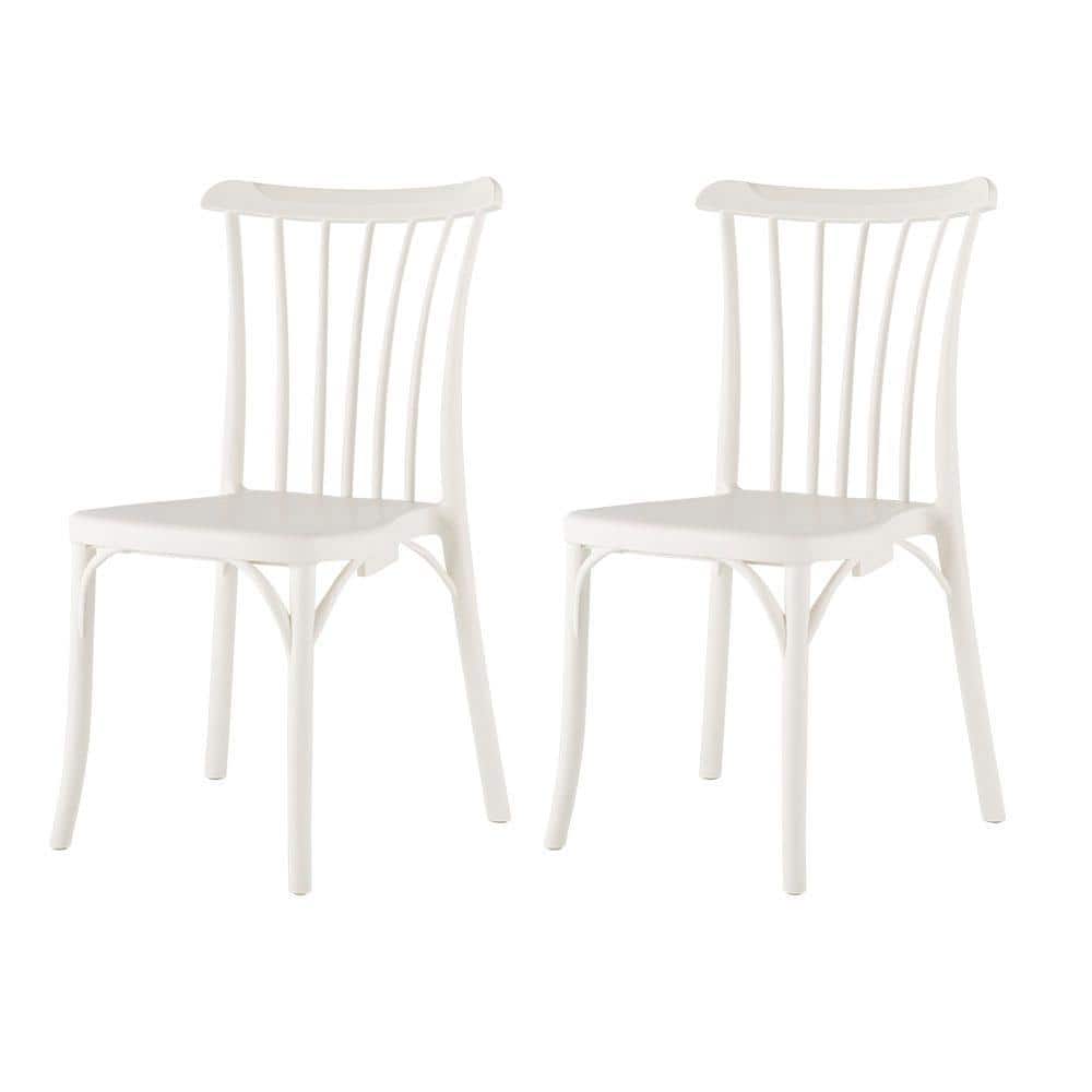 Lagoon Stackable Rio White Dining Chair (Set of 2) 7062W9-SSTOS - The ...