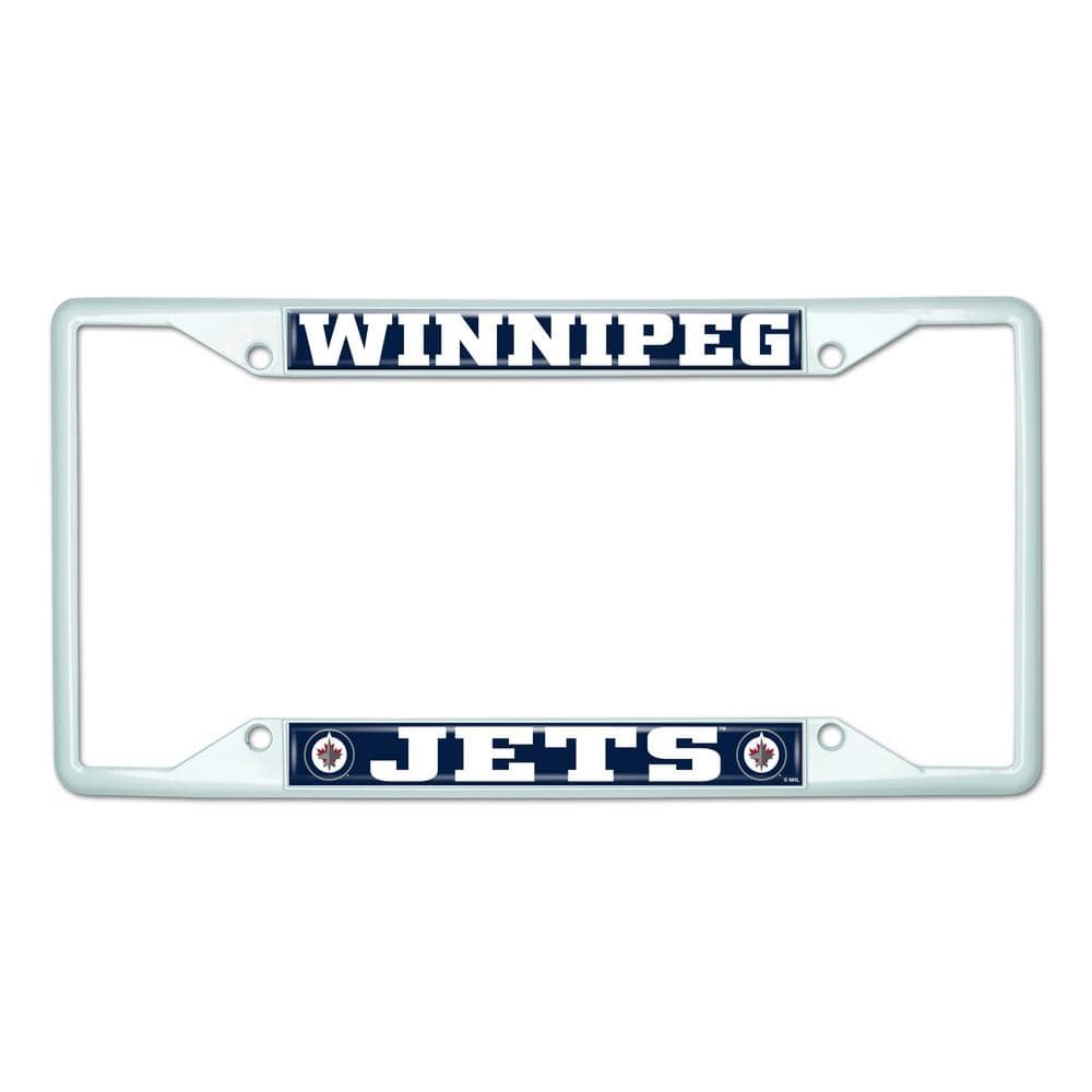 FANMATS Universal Fit NHL - Winnipeg Jets License Plate Frame - White ...