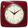 Infinity Instruments Square Retro Red Wall Clock 13228RD-4103 - The ...