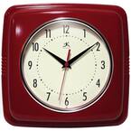 Infinity Instruments Square Retro Red Wall Clock 13228RD-4103 - The ...