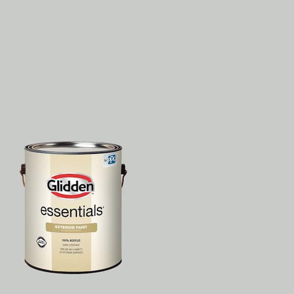 Glidden Essentials 1 gal. PPG0994-2 Pittsburgh Gray Flat Exterior Paint ...