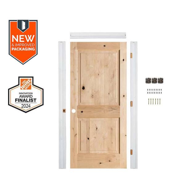 Krosswood Doors 36in.x80in. Knotty Alder Square Top Right-Hand ...