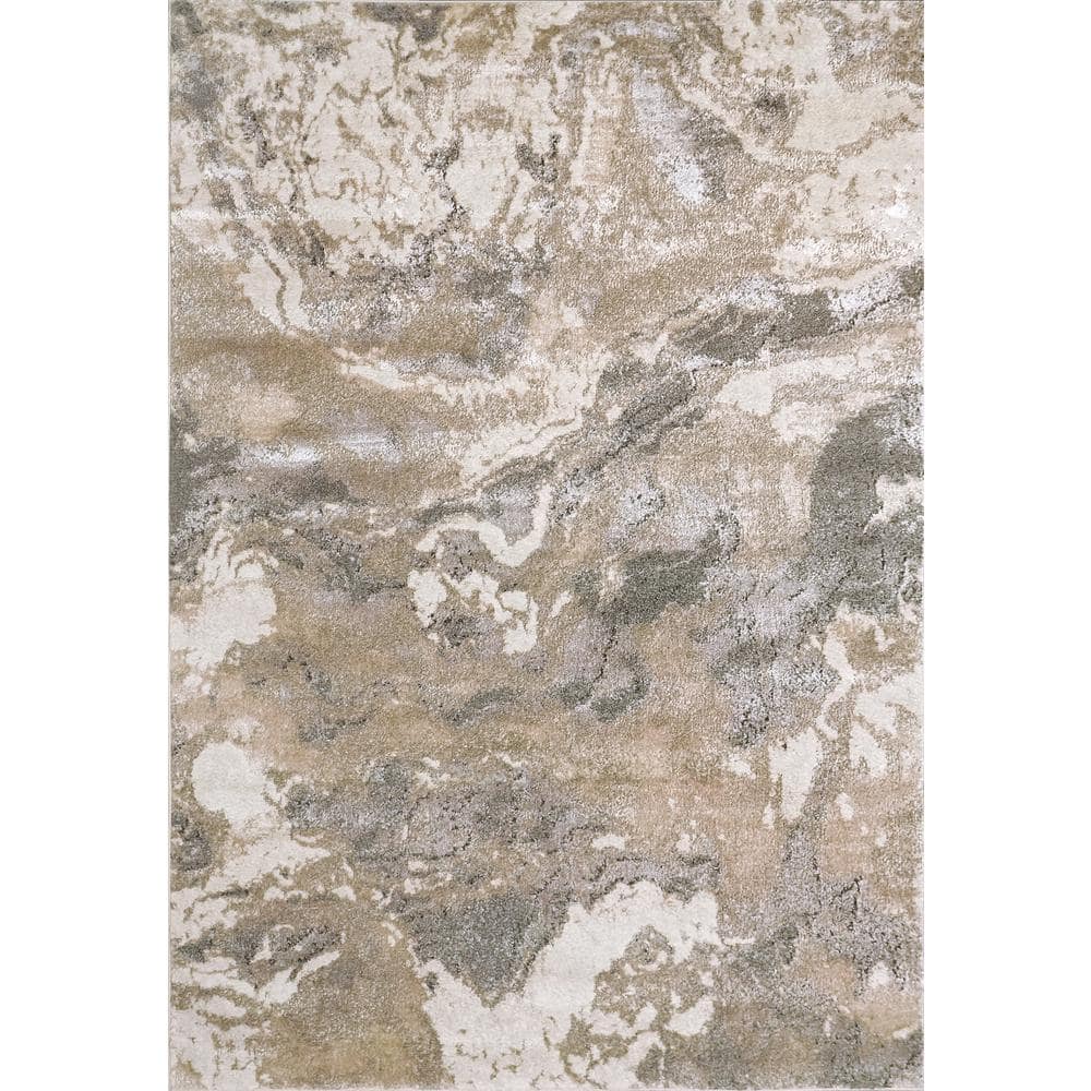 Dynamic Rugs Carlisle Beige/Grey/Ivory 2 ft. 2 in. X 7 ft. 7 in ...