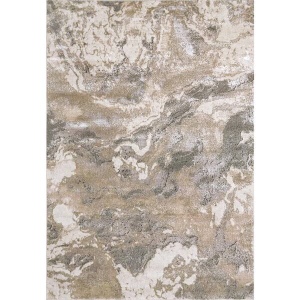 Dynamic Rugs Carlisle Beige/Grey/Ivory 2 ft. 2 in. X 7 ft. 7 in ...