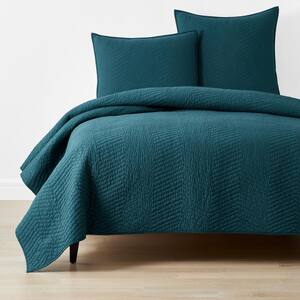 The Company Store Company Midnight Blue King Cotton Quilt C3A3-K-MID-BL ...